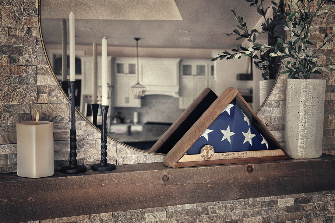 Crafted Memorials - Personalized Flag Display Cases MADE IN USA